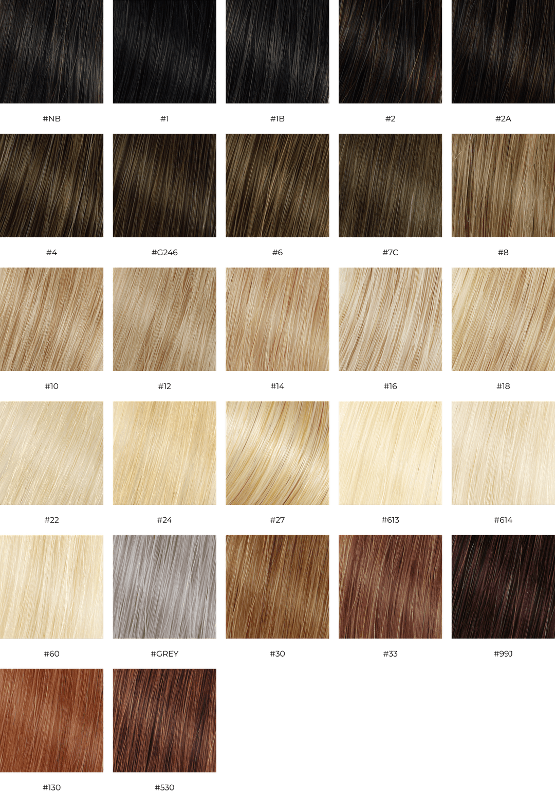 Hair Color Charts & Guidelines