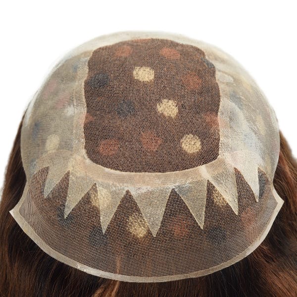 Curly Highlight Brown Hair toupee for Ladies Wholesale