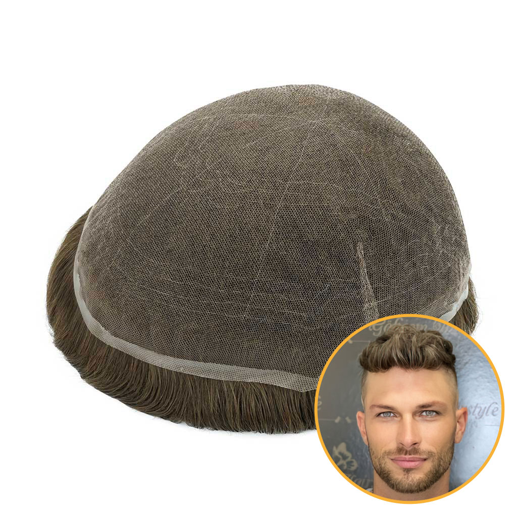 B-HS7 Full Swiss Lace Hair System Wholesale | New Times Hair