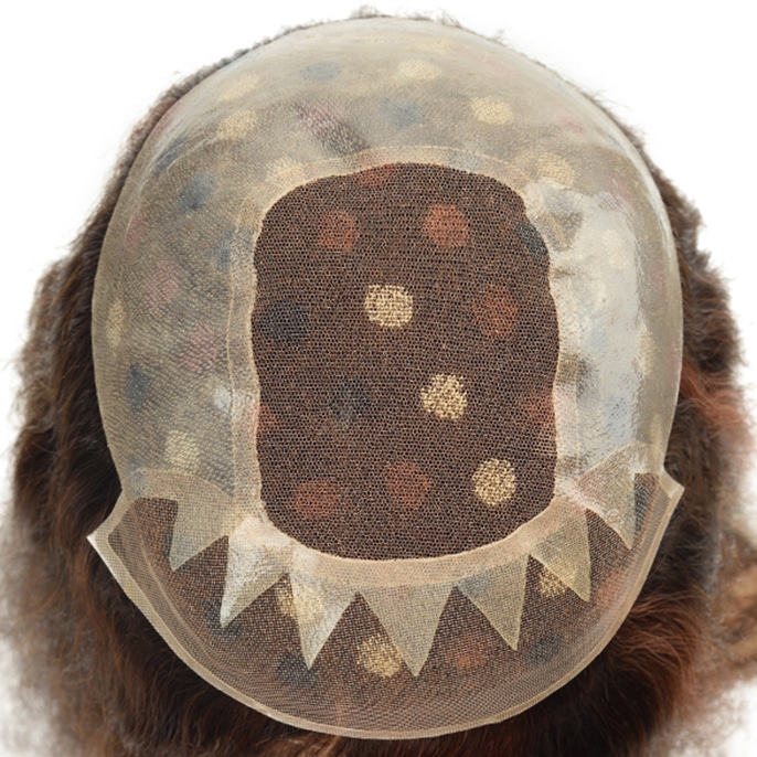 Curly Highlight Brown Hair toupee for Ladies Wholesale