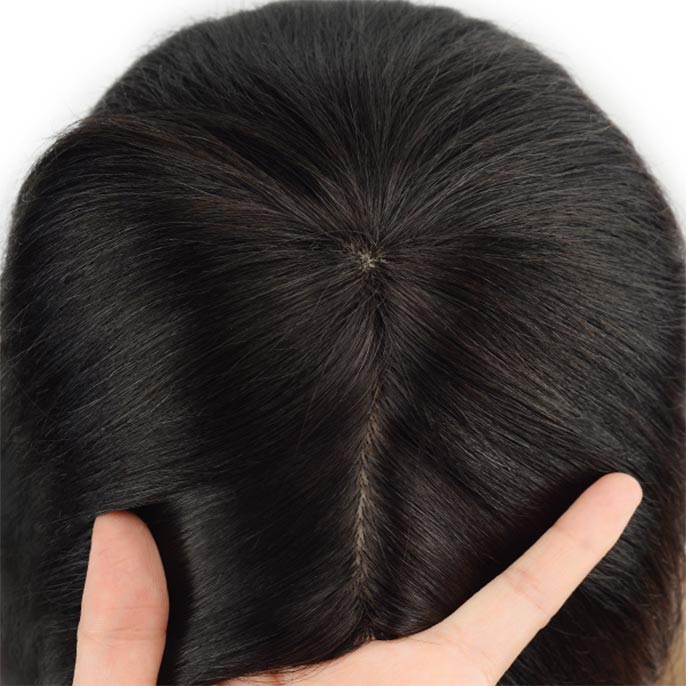 Silk Top Toupee With PU Edge For Women Wholesale