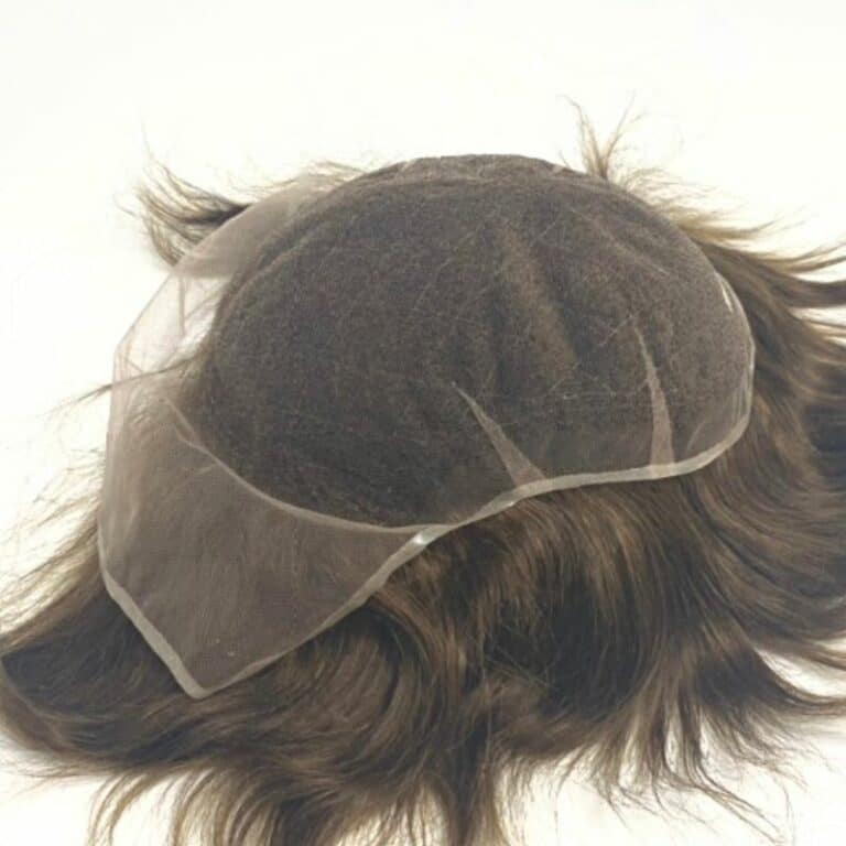 S235 Full French Lace Hairpiece with Natural Hairline