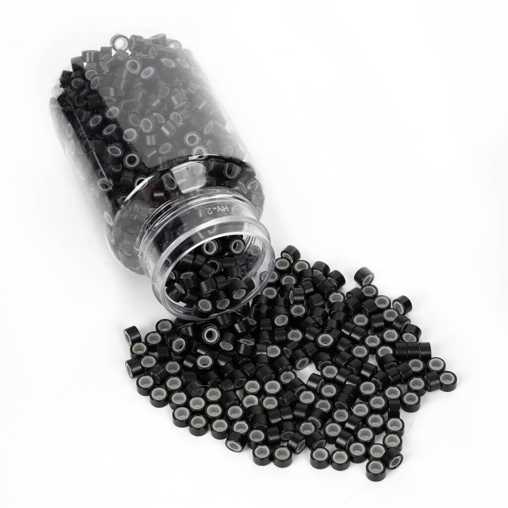 Silicone-Lined Micro Ring Beads 1,000 pcs | New Times Hair