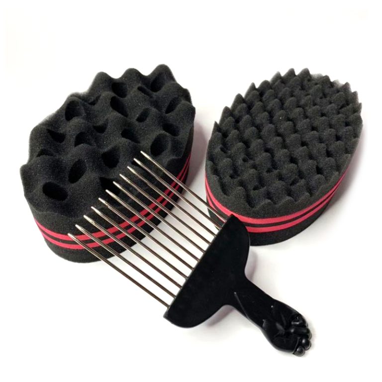 New Times Hair Afro Hair Picker with Big-Hole Sponges