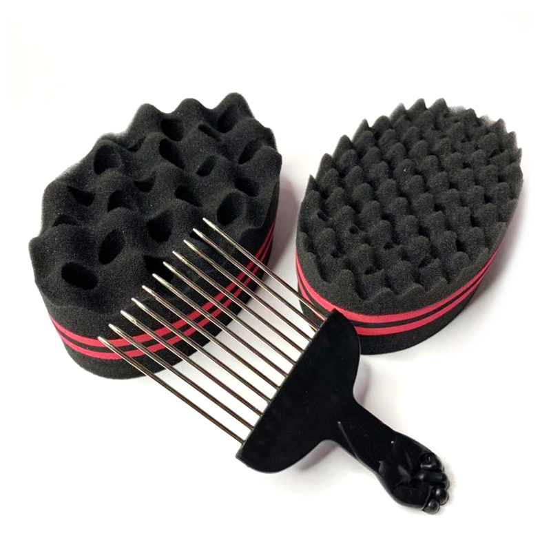 New Times Hair Afro Hair Picker with Big-Hole Sponges