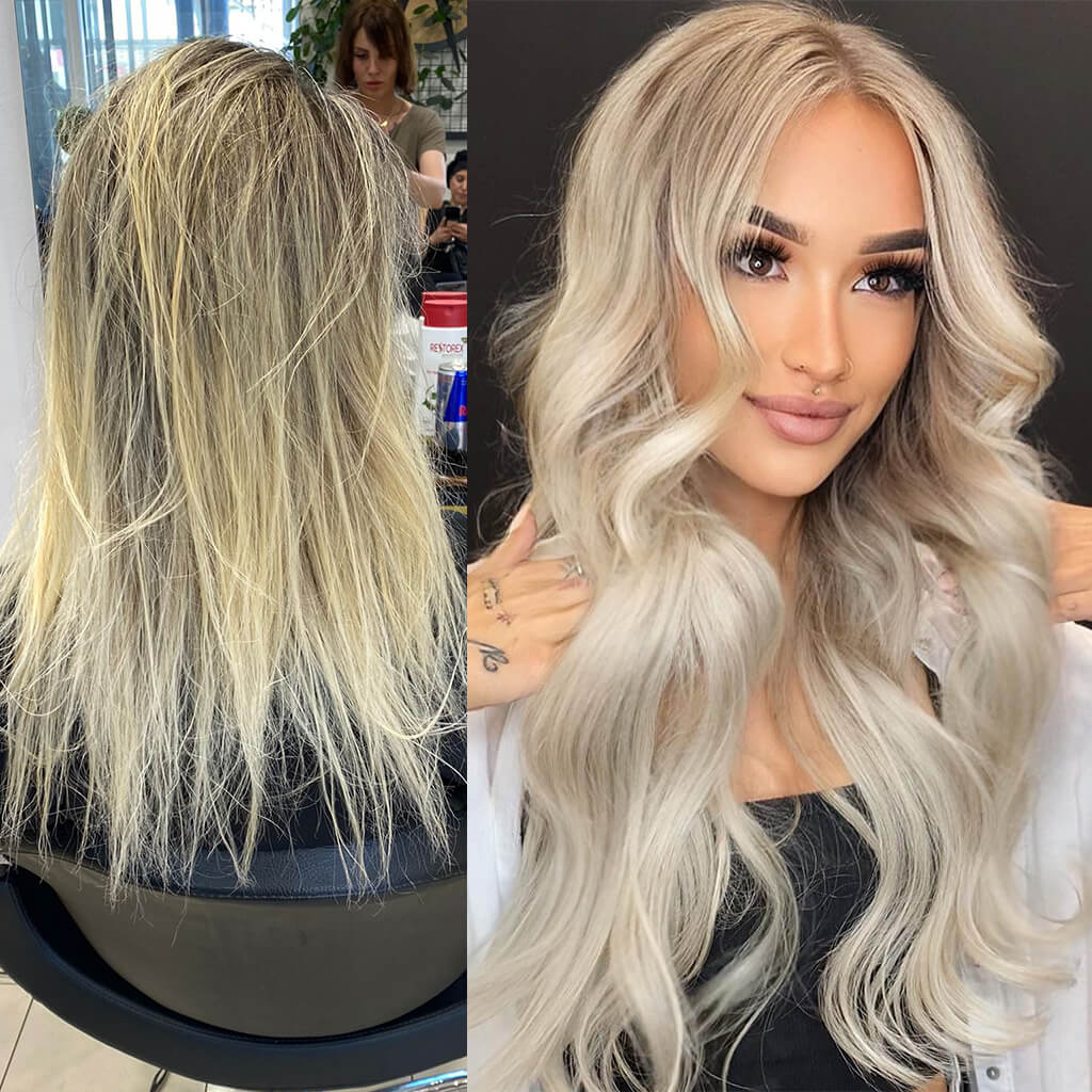 Hair Extensions Before and After — New Times Hair