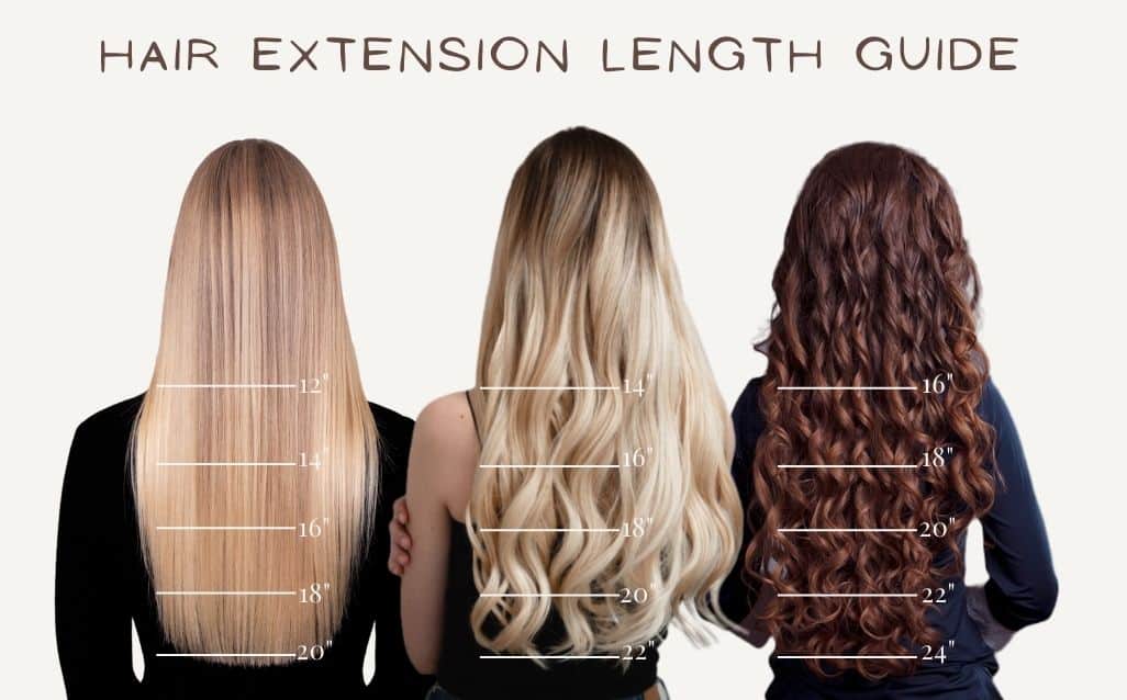 How To Choose Hair Extension Lengths With Length Charts How To Choose Hair Extension Lengths With Length Charts
