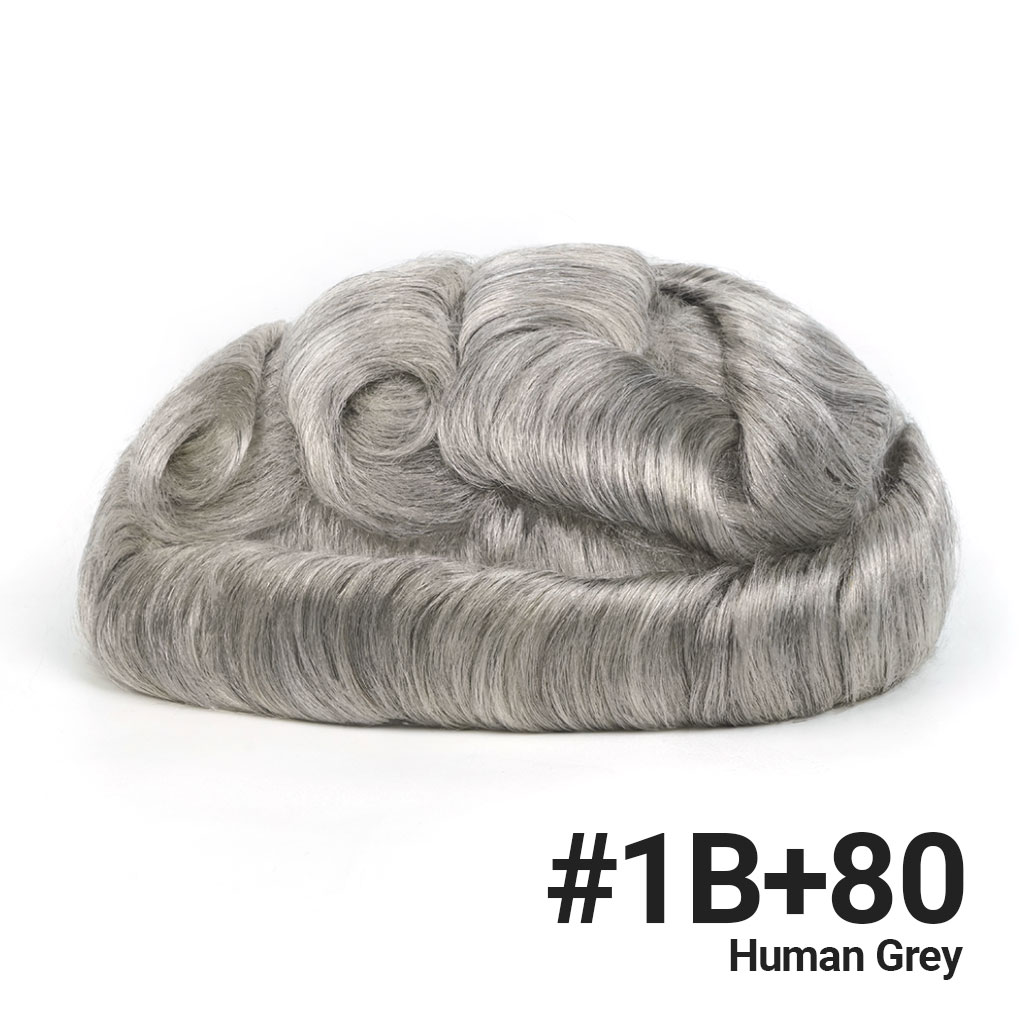 HS1E Thin Skin Hair System With Knotted Human Hair