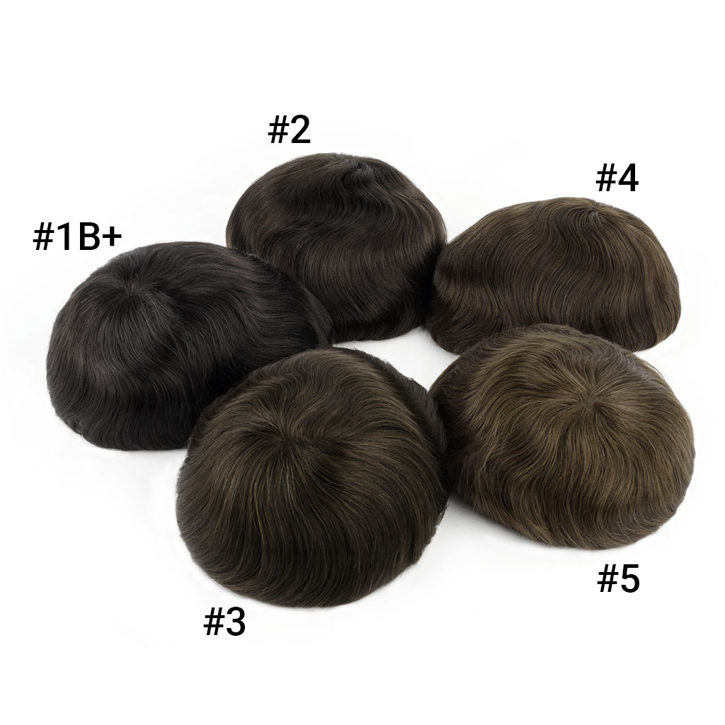 HS1E Thin Skin Hair System With Knotted Human Hair