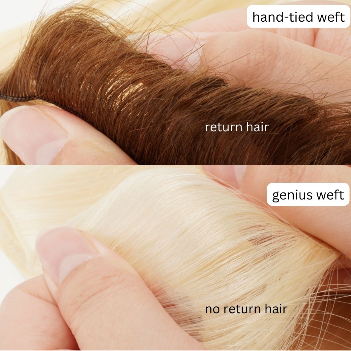 Hand Tied vs. Machine Wefts: the Differences Between Them