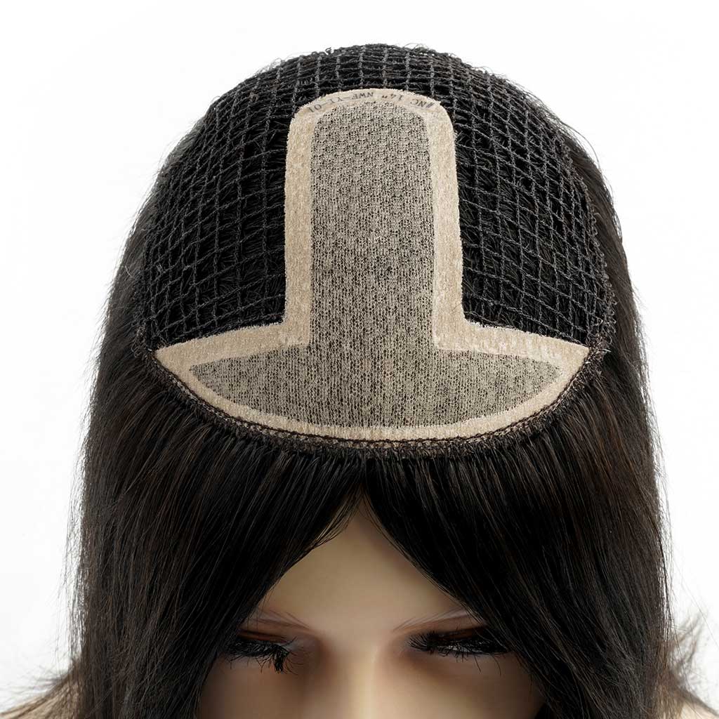 Teena Silk Top Fishnet Hair Topper With Mongolian Hair