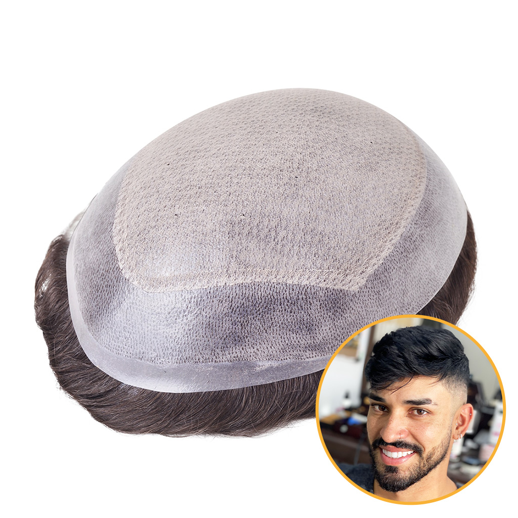 Natural Injected Poly Hair System Wholesale 30-Day Money-back