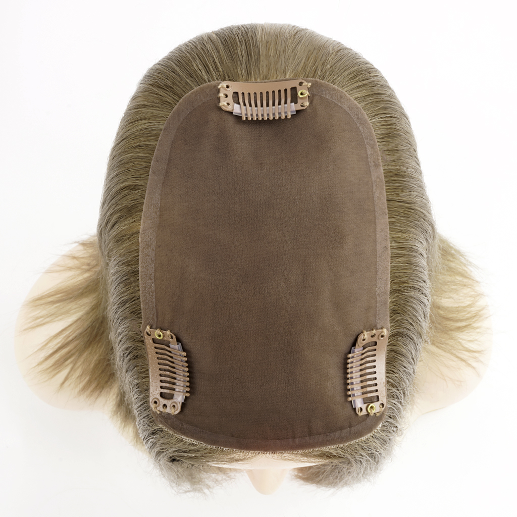 Full Cuticle Remy Hair Topper, Silk-Mono Base, Density 120%